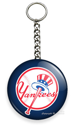 NEW YORK YANKEES BASEBALL TEAM KEYCHAIN KEY FOB CHAIN SPORTS SPORT FAN ...