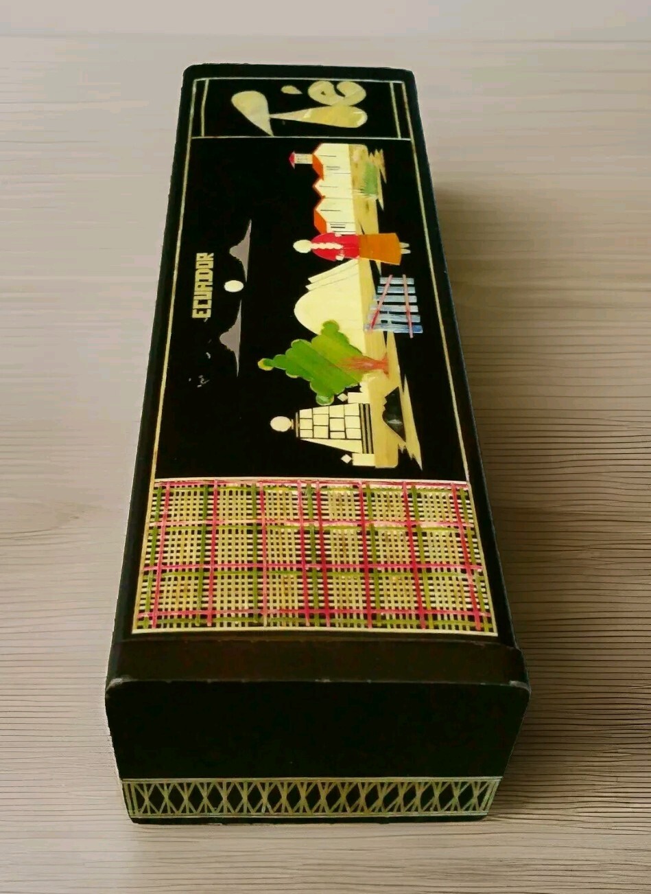 Handmade Ecuador Wooden Box Organizer Container Box For Tea Bag ...