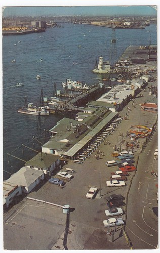 PIERPOINT LANDING, Old Cars Boats Ships, Long Beach, California CA 1967 ...