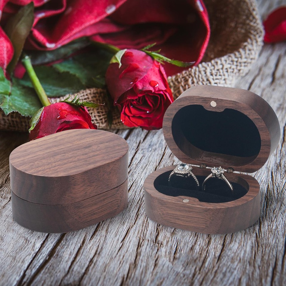 Wedding Ring Box for Ceremony, Engagement Ring Holder Box Proposal ...