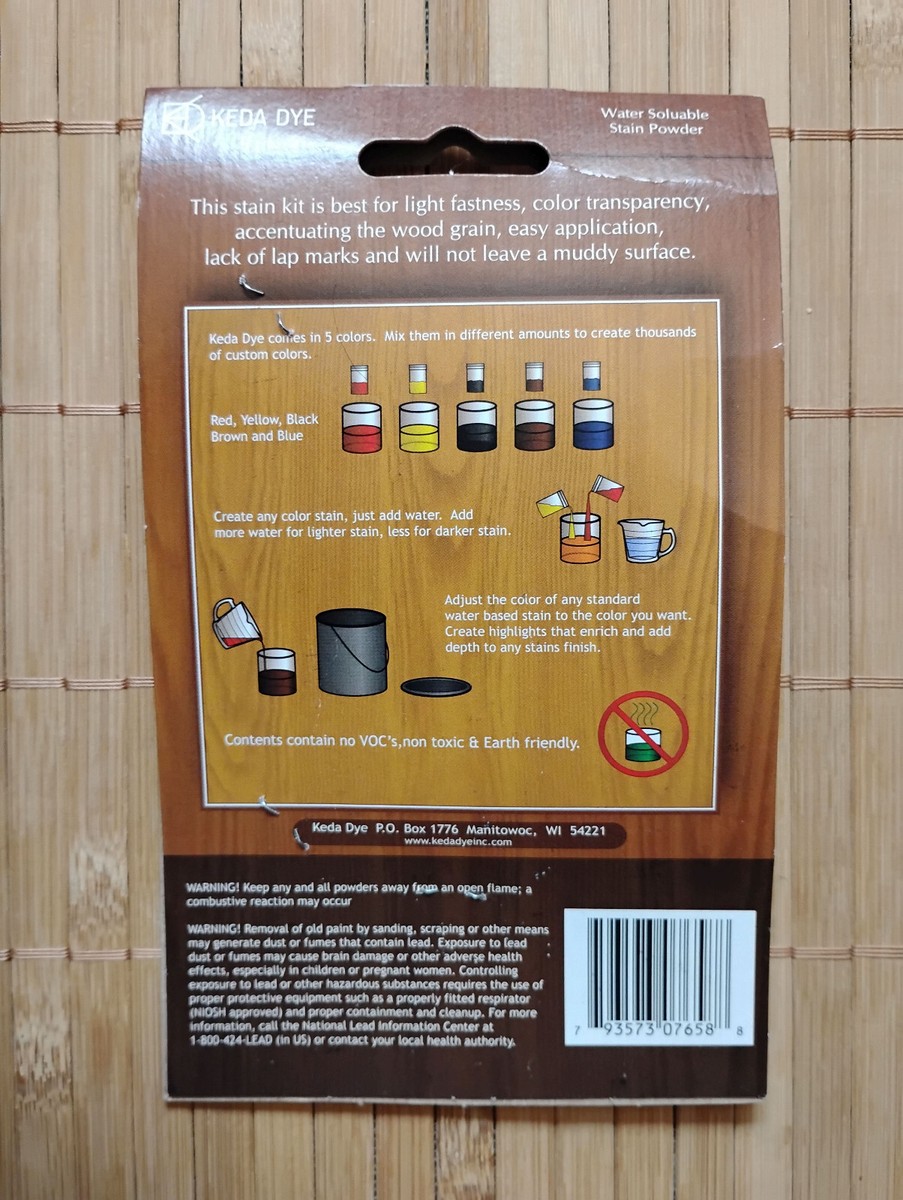 Aniline Wood Dye Color Chart Mixing Dye