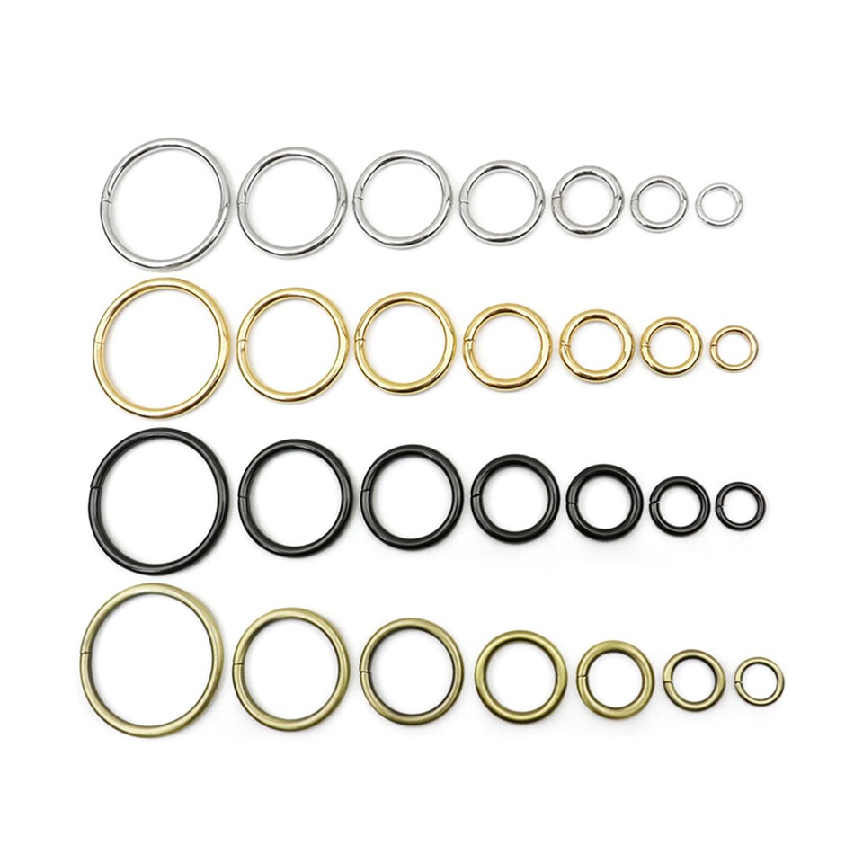 Round Carabiner Clip Push Gate Snap Open Hooks Spring Ring 10 12 15 20 ...