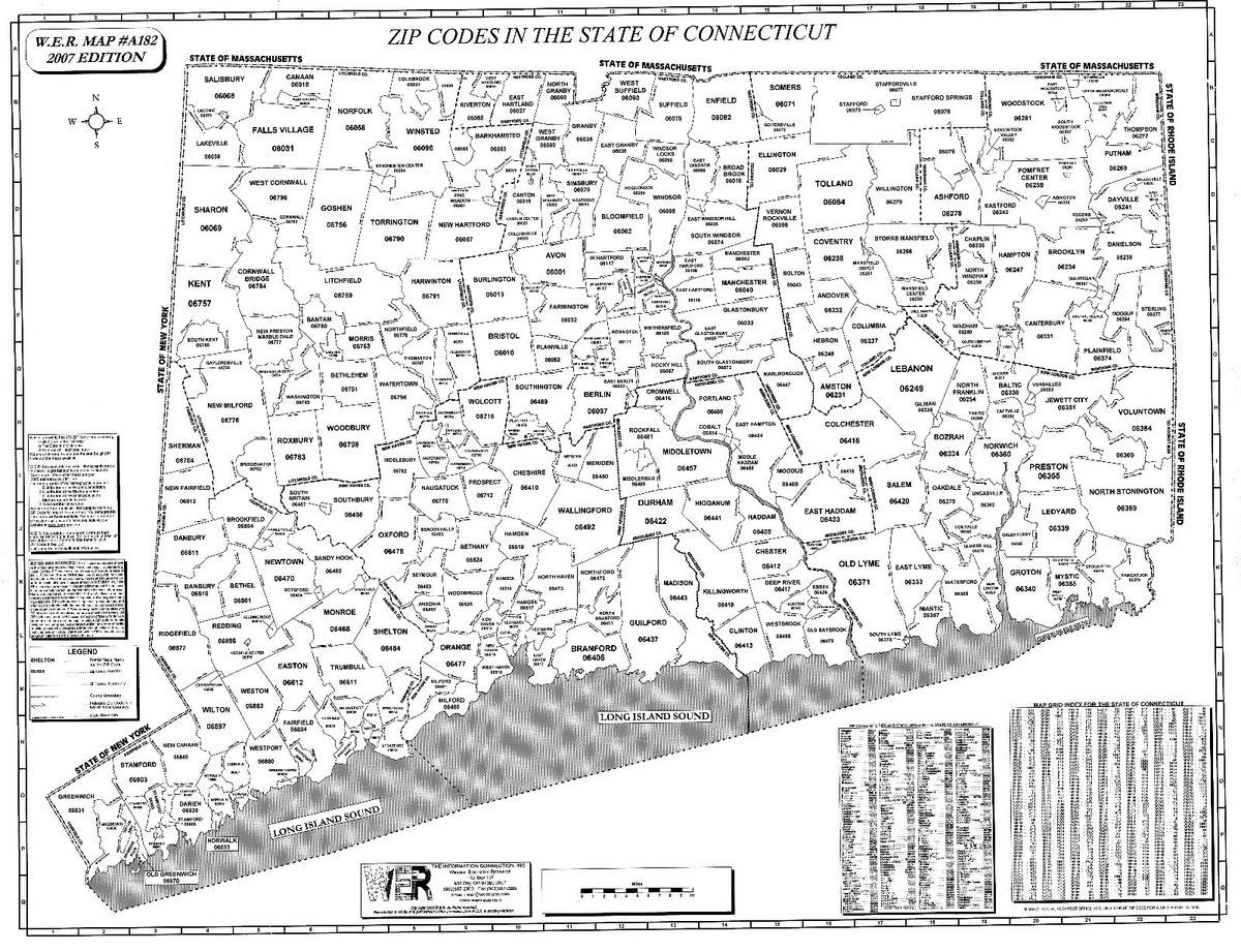 Laminated Zip Code Maps