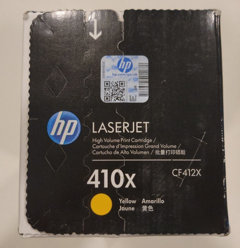 Genuine HP LaserJet 410X CF412X Yellow Toner Cartridge New in Sealed ...