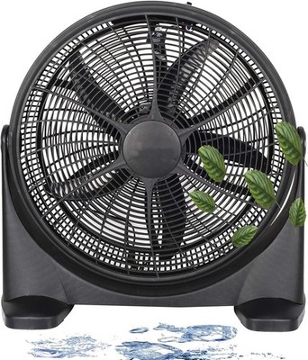 20 Inch Industrial Box Fan – 3 Speed Portable Floor Fan 180° Tilt 90W ...