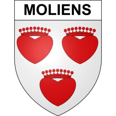 Moliens 60 ville sticker blason écusson autocollant adhésif | eBay