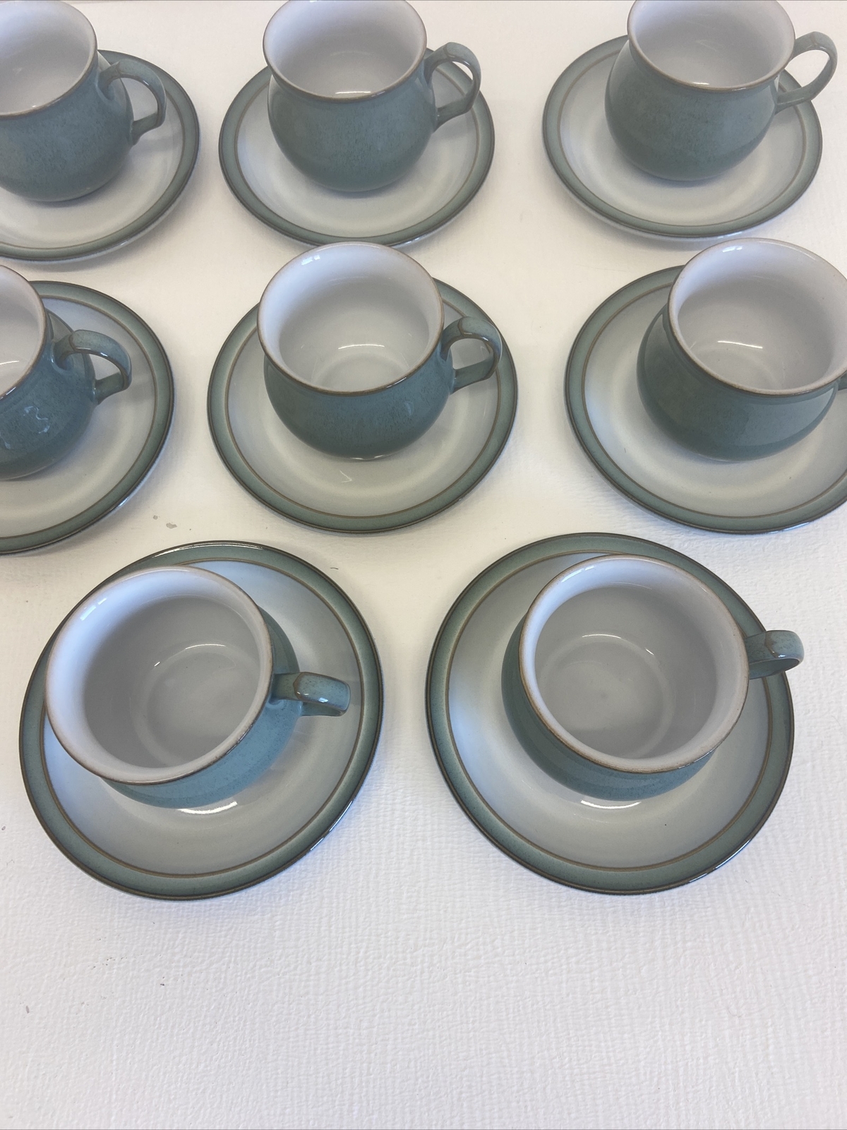 SET OF 8 DENBY REGENCY GREEN TEA CUPS AND SAUCER B55 | eBay