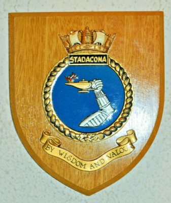 HMCS Stadacona shield plaque crest Royal Canadian Navy RCN naval ...