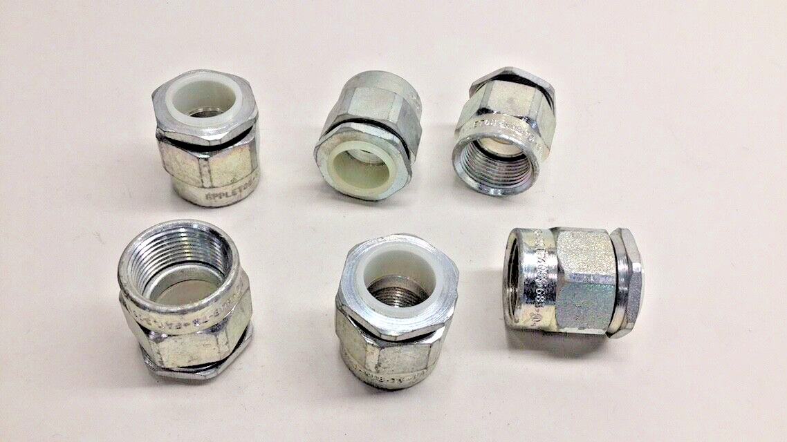 Appleton HUB-75 Used Conduit Hub 3/4" Connector Straight (Pack of 6) | eBay