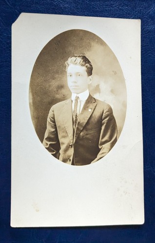 EARLY 1900's Vintage RPPC Real Photo Postcard Potrait Man K22 | eBay