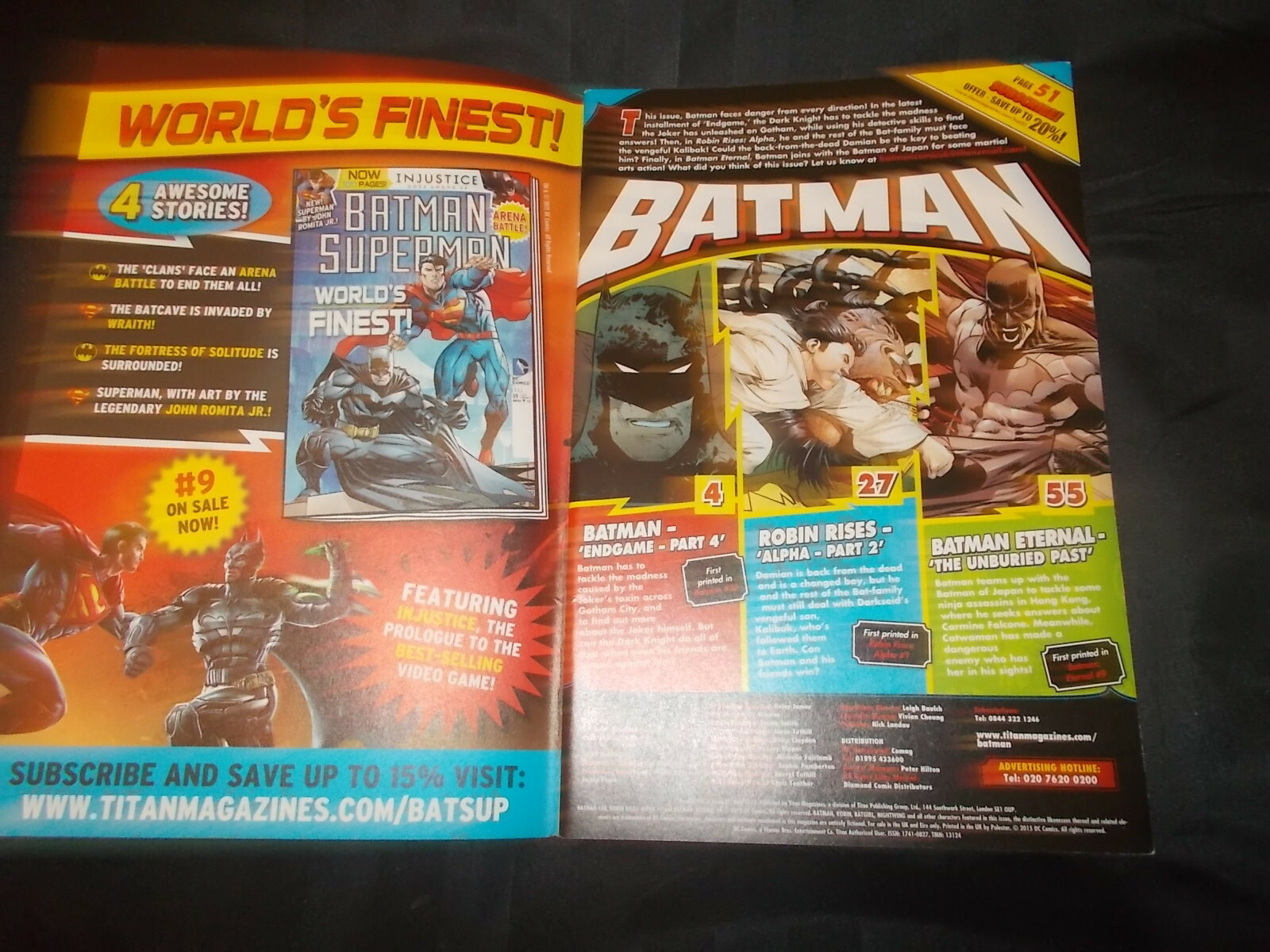 DC Comic Titan UK Batman Issue 37 May 2015 Havoc In Hong Kong! Endgame ...