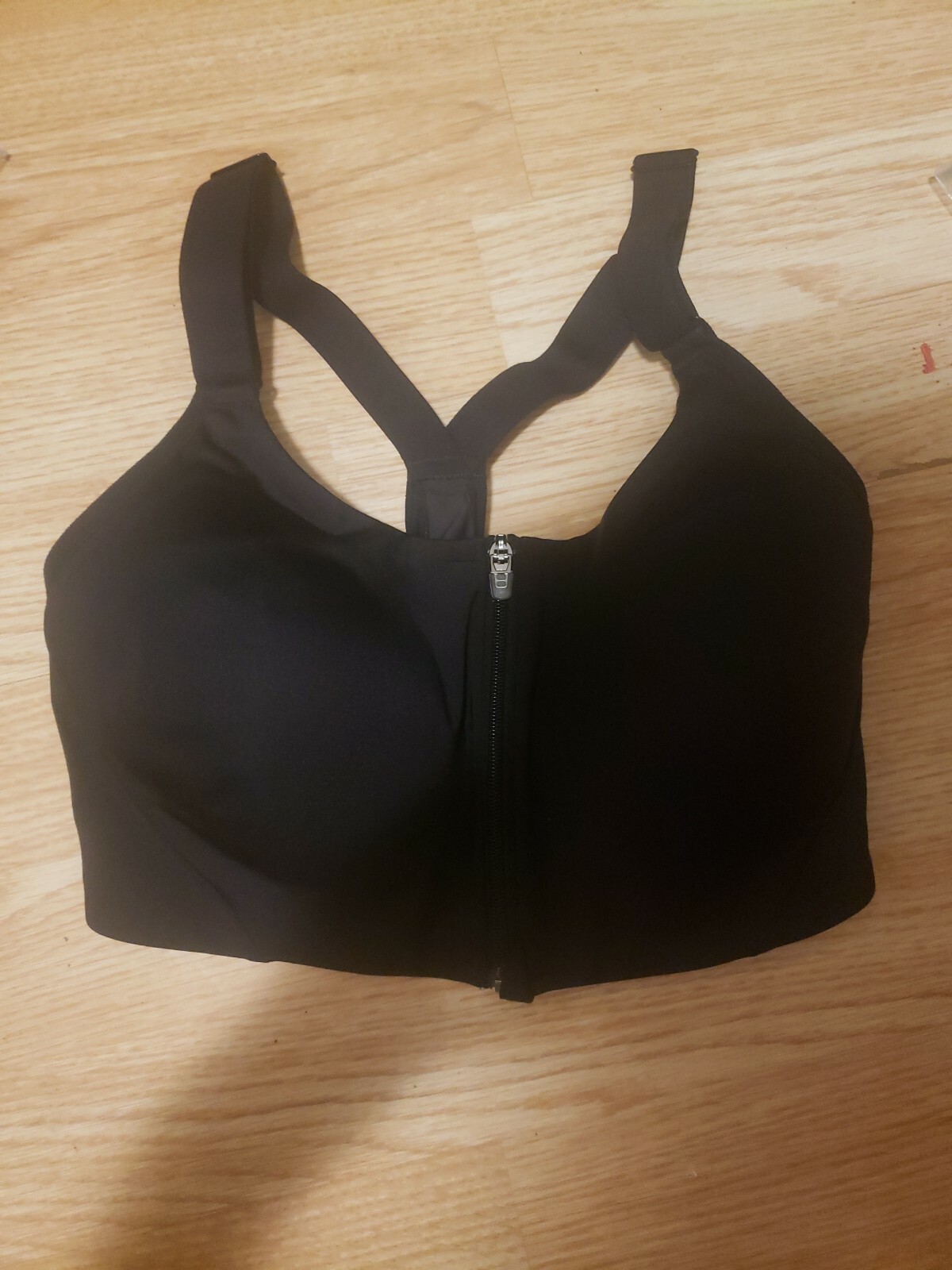 Womens High Support Zip Front Sports Workout Bra All in Motion Black ...