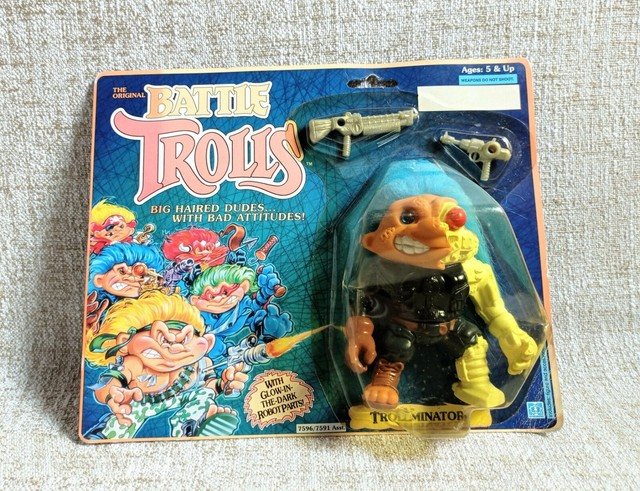 Vintage 90s Battle Trolls Action Figures Trollminator Office Patroll ...