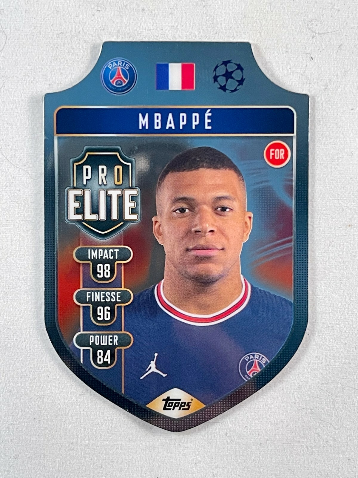 2021/22 Topps Match Attax Pro Elite Kylian Mbappe Die Cut Shield SP PSG ...