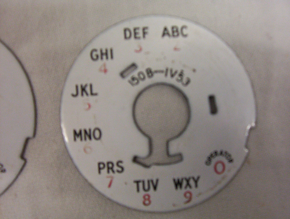 Set of five original Western Electric porcelain dial plates dated 1953 ...