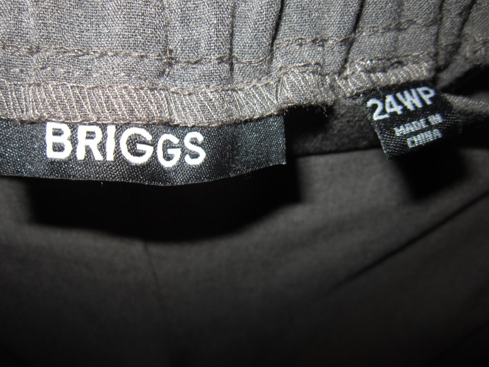 BRIGGS Plus New Sz 24WP Pants Slacks The Slimming Solution Gray Elastic ...