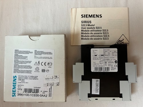 NEW SIEMENS AS-I SLIM LINE MODULE, 4 OUTPUT, 24VDC, S8.0, 3RK1100-1CE00 ...
