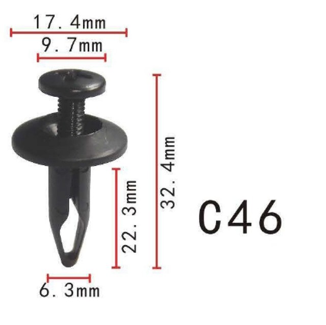 5X Fit Land Rover RYQ500070 Fastener Radiator Rivet Push-Type Retainer ...