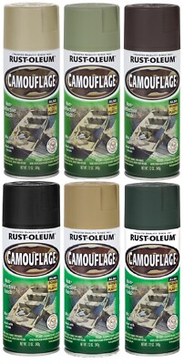 Rust-Oleum Specialty Flat Camouflage Spray Paint Fast Dry 12 oz *U PICK ...