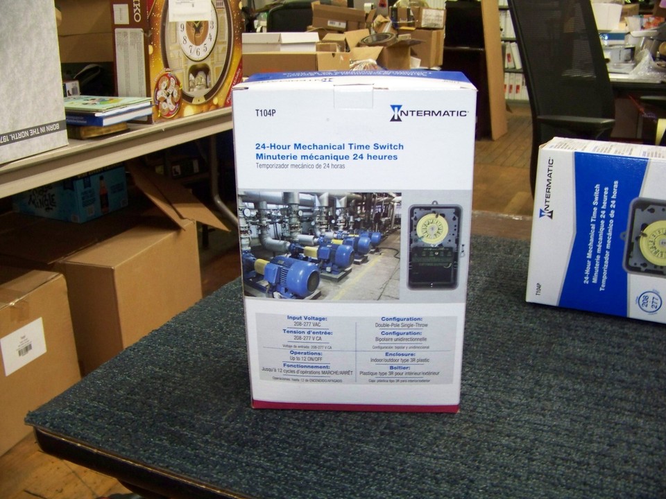 Intermatic 24 Hour Mechanical Time Switch 208-277V DPST T104P New | eBay