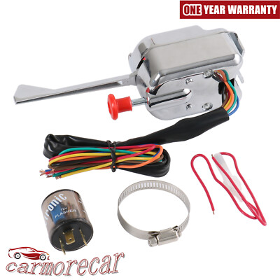 Universal 12V Street Chrome Hot Rod Turn Signal Switch For GM FORD With ...