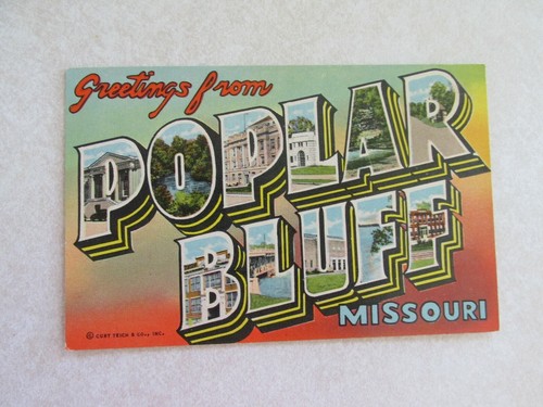 J2702 Postcard Greetings from Poplar Bluff MO Missouri | eBay