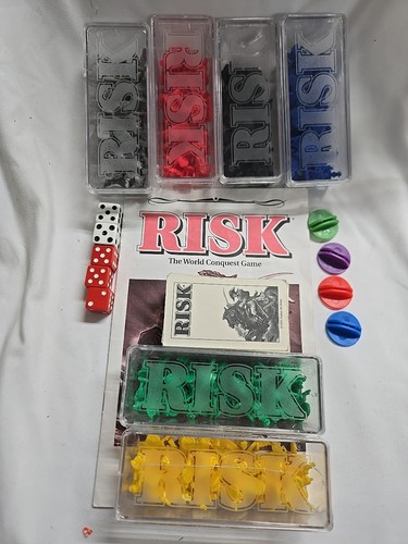 Risk Game 1993 Replacement Pieces 6 Armies Cases Risk & Mission Cards ...