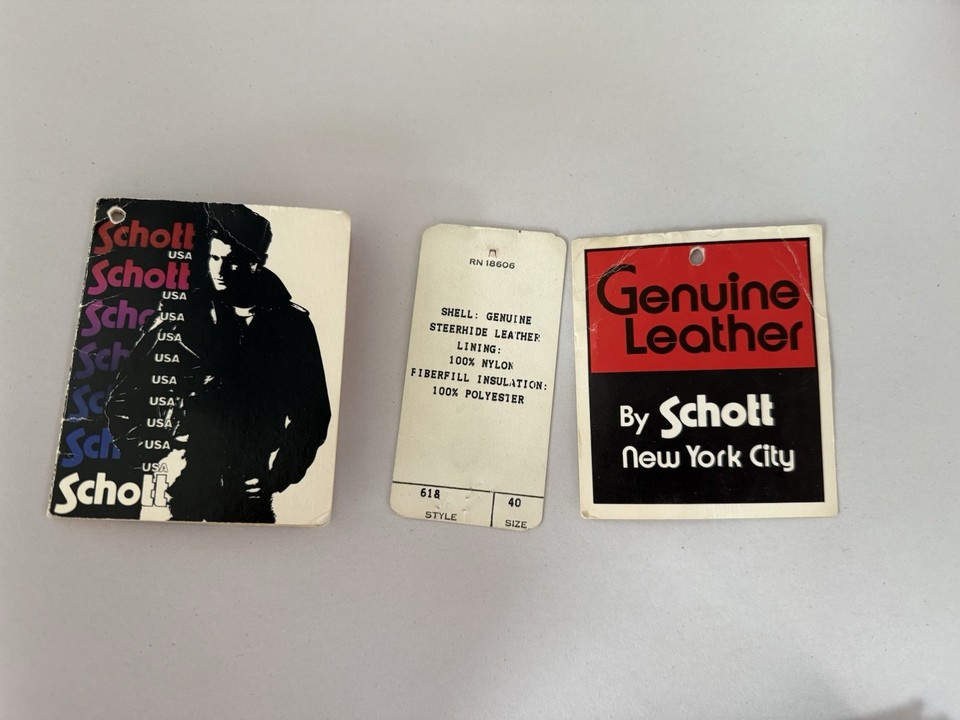 Schott Perfecto 618 Men's Leather Jacket. Size 40. Original Tags | eBay