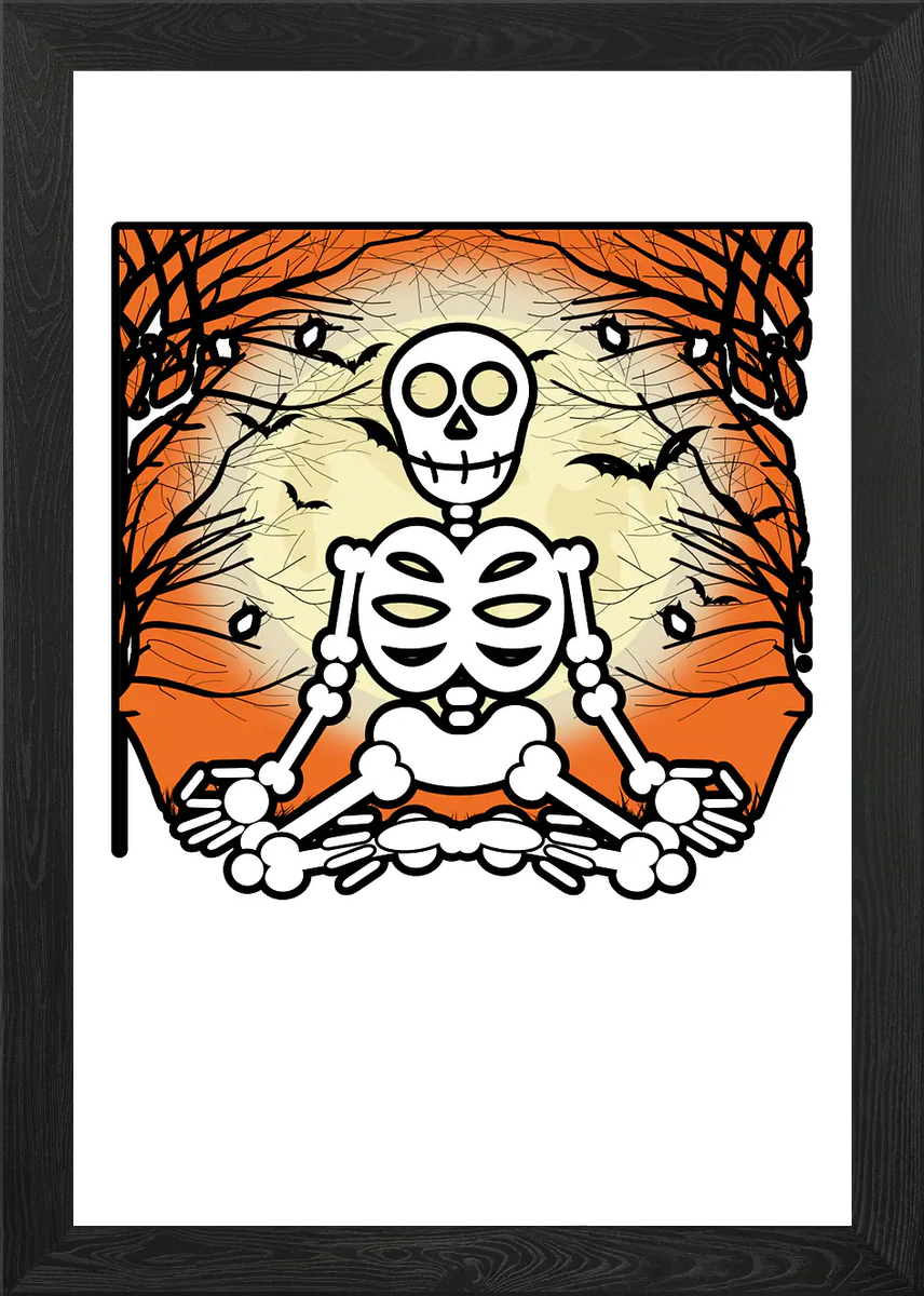Skeleton Creepy Bones Framed Wall Art Poster Canvas Print Picture | eBay