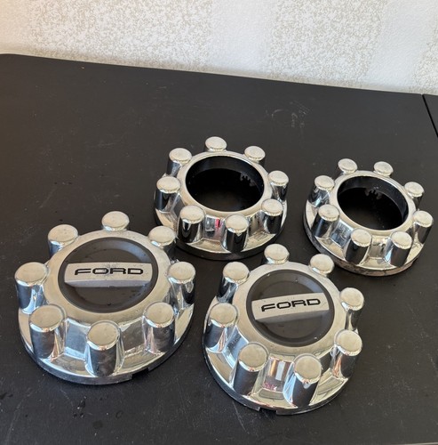 Ford OEM F250 F350 2017-2024 4X4 CHROME CENTER CAPS FRONT & REAR | eBay