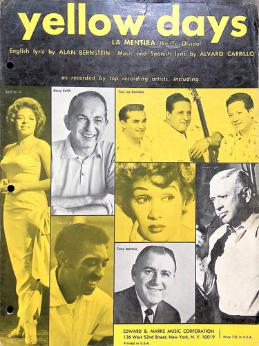 Yellow Days Sheet Music Damita Jo Gerald Wilson Trio Los Panchos ...