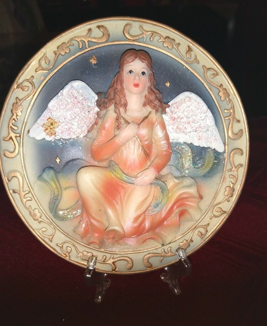 Small Decorative 3d Embossed Angel Plate Handcrafted With Easel for ...