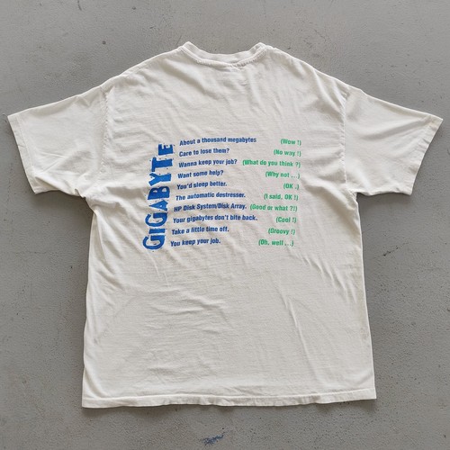 Vintage 90s HP Hewlett-Packard Gigabyte Computer T Shirt Size XL | eBay