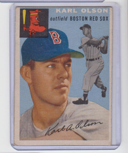 1954 TOPPS #186 KARL OLSON BOSTON RED SOX VGEX to EX | eBay