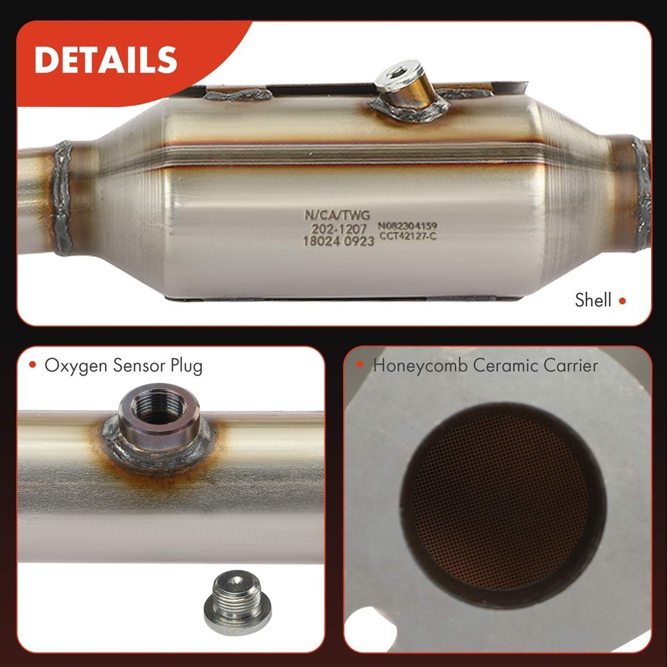 Center Side Catalytic Converter for Honda CR-V 2007 2008 2009 2.4L ...