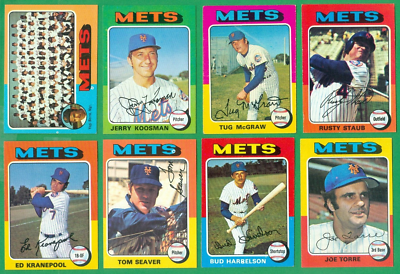1975 TOPPS NEW YORK METS TEAM SET AVG NM KOOSMAN McGRAW STAUB TORRE ...