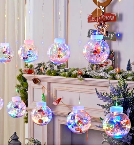 10 LED Christmas Bauble Lights – Warm White Mains Powered | Tree ...