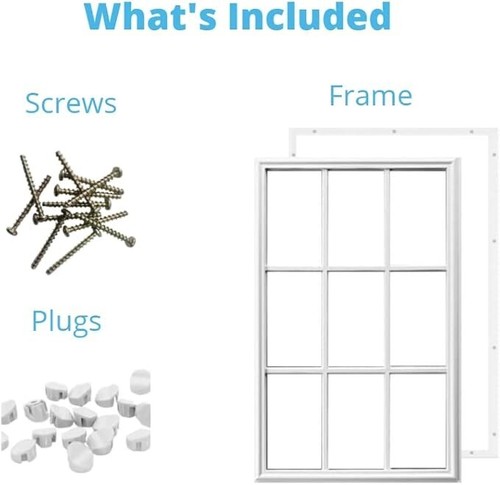 Univεrsal White 22 x 36 - 9 Lite Frame Only | eBay