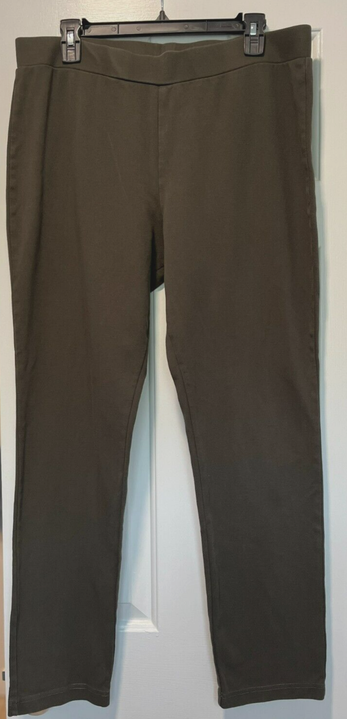 Appleseed's Dark Olive Cotton Stretch Knit Pants, Size Large | eBay