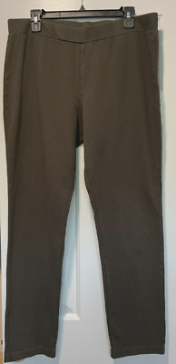 Appleseed's Dark Olive Cotton Stretch Knit Pants, Size Large | eBay