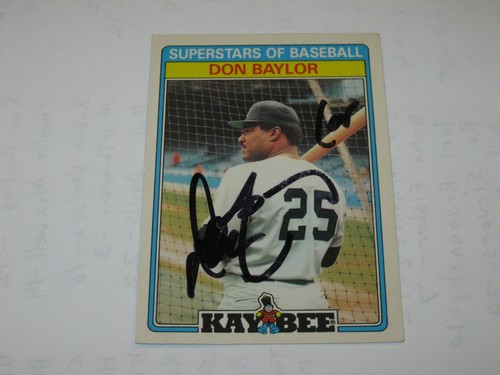 Don Baylor Autograph Baseball Card | eBay