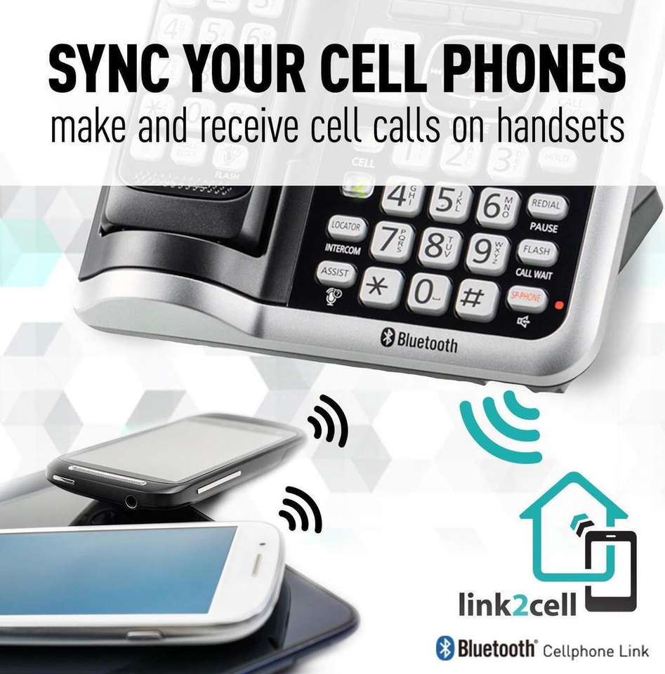 Panasonic Digital Cordless Phone with Answering System 5 Handsets ...