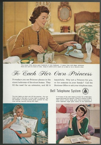 1961 BELL TELEPHONE advertisement, Princess rotary dial phone, print ad | eBay