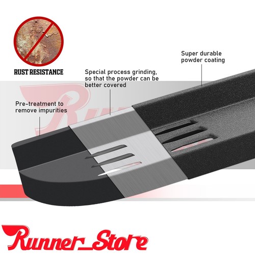 For 2015-2025 FORD F-150 Super Crew Cab 7" Raptor Style Running Boards ...