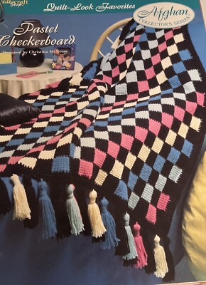 CROCHET Afghan Collector’s Series ~ “Pastel Checkerboard Afghan ...