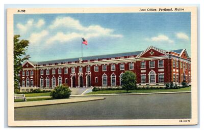 PORTLAND, ME Postcard- POST OFFICE PORTLAND | eBay