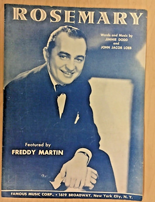 Vintage Sheet Music-1945-Rosemary-Freddy Martin-Dodd & Loeb-Piano-Vocal ...