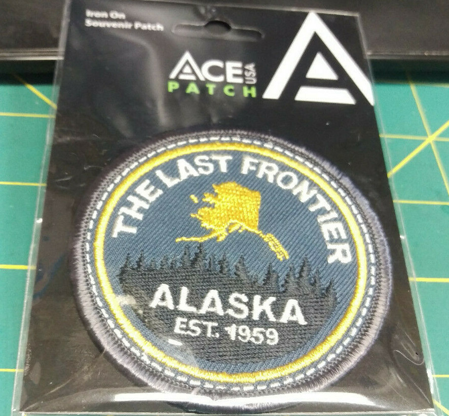Alaska Patch - The Last Frontier Alaska Est 1959 embroidered iron on ...