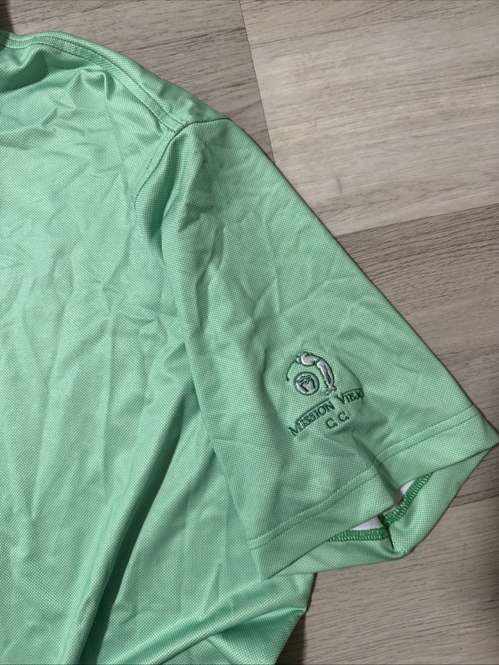 Peter Millar Lime Green Gold Polo Mission Viejo Country Club Logo Men’s ...
