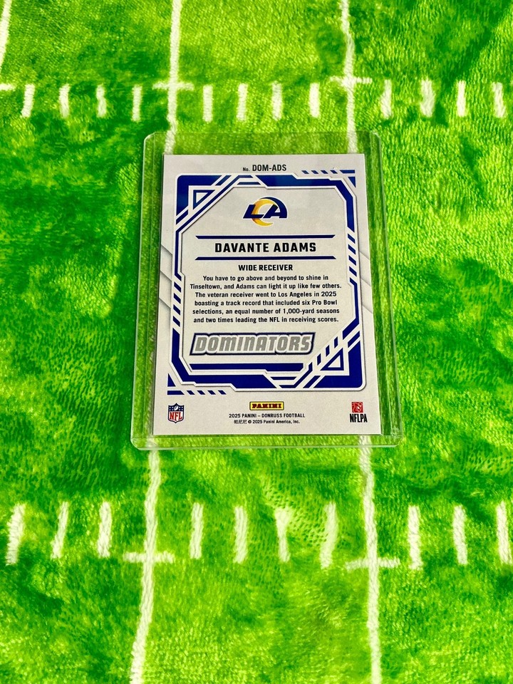 2025 Panini Donruss Dominators DaVante Adam’s DOM-ADS Los Angeles Rams ...